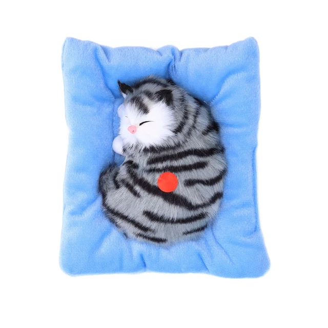 FAKE CATS SLEEPING Kitten Doll Toy Simulation Sleeping Cat On Pad ...