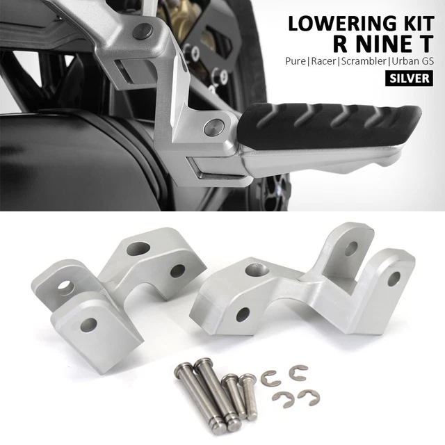 MOTORCYCLE PASSENGER FOOTREST Lowering For BMW RNINET Pure/Scrambler ...