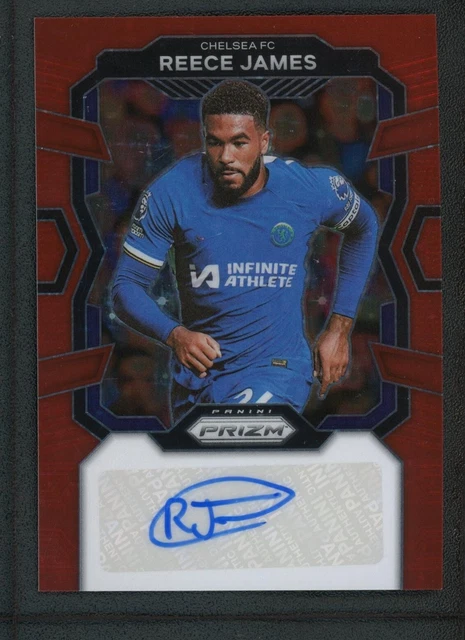 2023-24 REECE JAMES Auto Panini Prizm Premier League Autografi Rossi ...