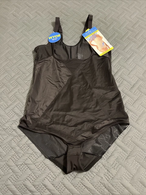 SLIMSHAPER BY MIRACLE Brands XXL Black WYOB Bodybriefer Extra Firm ...