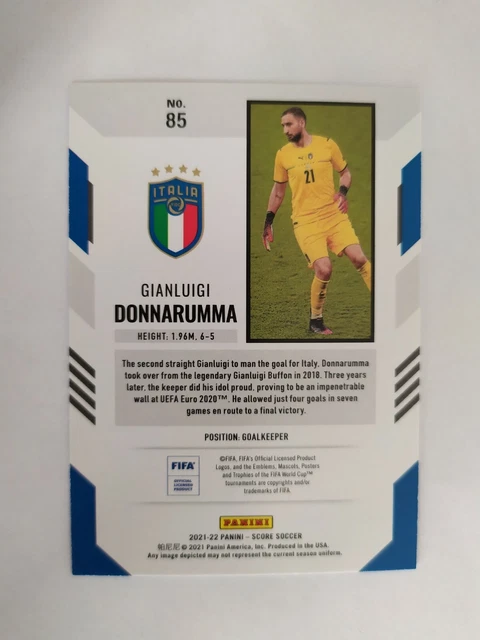 CARD SCORE FIFA PANINI 2021-22 ITALY DONNARUMMA n 85 NUOVA DA BUSTINA ...