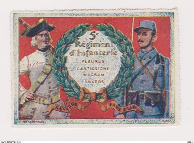 VIGNETTE MILITAIRE DELANDRE - 5ème régiment d'infanterie EUR 2,50 - PicClick FR