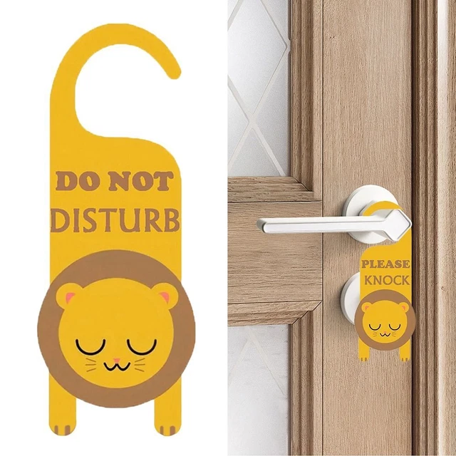 Please Do Not Disturb Door Sign Double Sided Door Hanger Cleaning Label