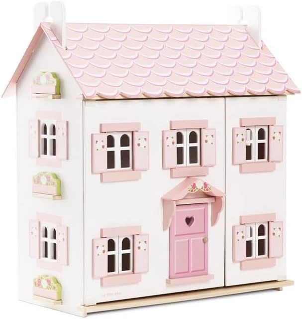 LE TOY VAN Sophie's Wooden Dolls House Pink & White New Version £135.00 ...