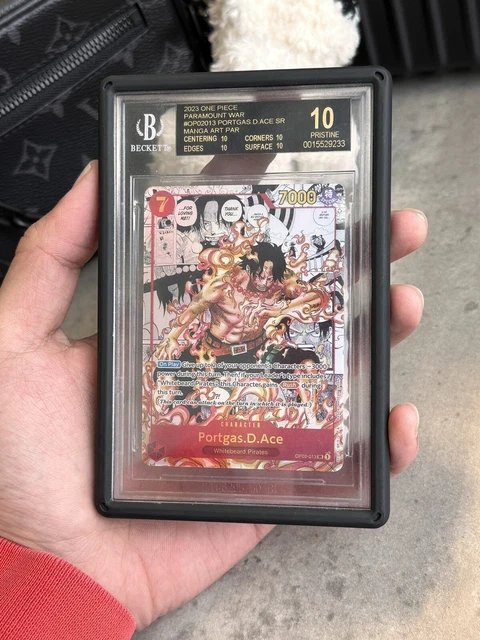 BGS 10 BLACK Label 2023 One Piece English Portgas D. Ace Manga Rare OP02-013 $13,500.00 ...