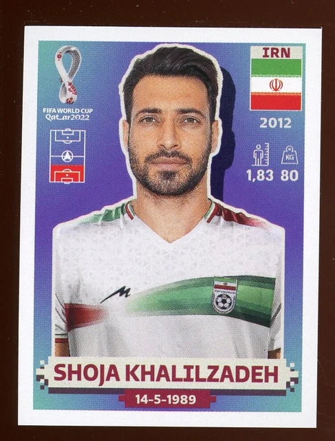 2022 FIFA WORLD Cup Panini Sticker Qatar SHOJA KHALIZADEH Iran IRN8 $1. ...