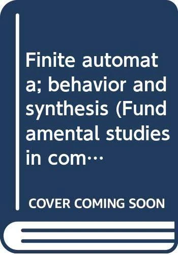 Finite Automata Behavior And Synthesis De Unknown Eur 54 99 Picclick Fr