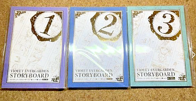 VIOLET EVERGARDEN ANIMATION Story Board Art Book Vol.1-3 Set Japan New ...