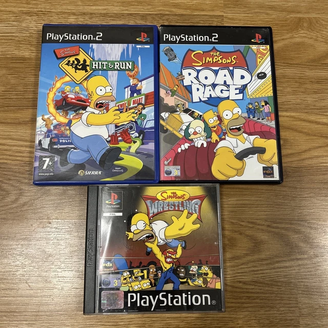 THE SIMPSONS HIT & Run And Road Rage PS2 and wrestling ps1 games ...