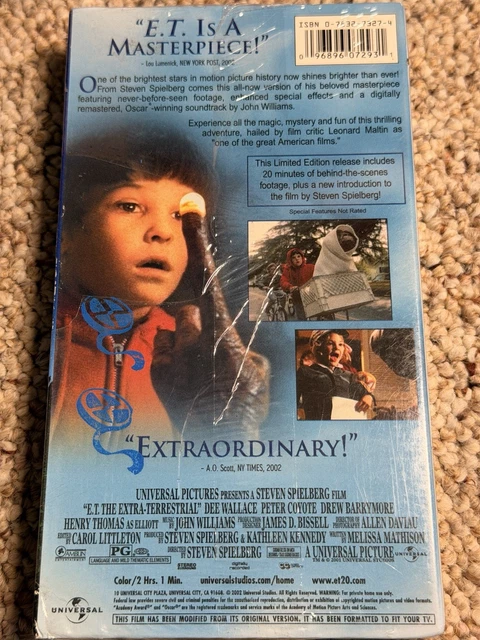Et The Extra Terrestrial Limited Edition Vhs 2002 Universal Pg Ntsc £ 3270