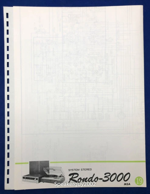 ORIGINAL PIONEER RONDO 3000 / System Stereo ausklappbares Schema EUR 14 ...