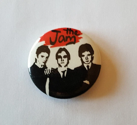 THE JAM PINBACK Button In The City Vintage Badge UK 1977 1.25" Mod Paul ...