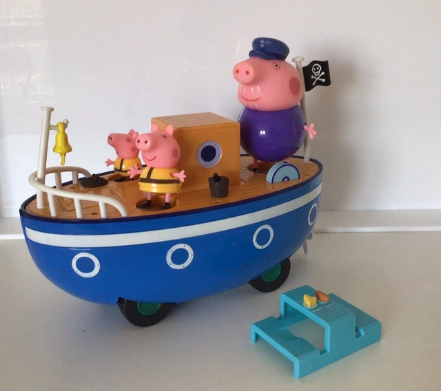 PEPPA PIG GRANDPA'S Push and Go boat Complete with 3 figures £5.20 ...