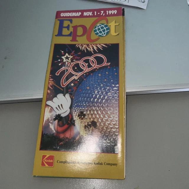 1999 DISNEY WORLD Epcot Guide Map / featuring Tapestry of Dreams parade ...