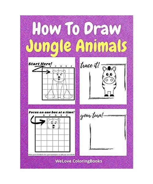 HOW TO DRAW Jungle Animals: A Step-by-Step Drawing and Activity Book ...