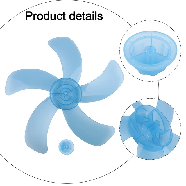 EFFICIENT 16 INCH Fan Blade in Blue with Nut Cover for Easy ...