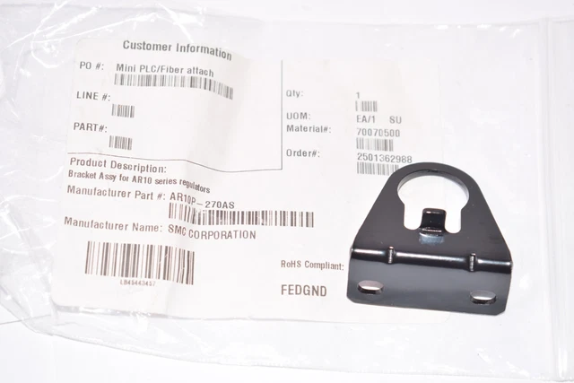 NUOVO GRUPPO STAFFA SMC AR10P-270AS per Regolatore Serie AR10 EUR 9,26 ...