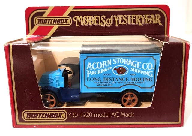 MATCHBOX MODELS OF Yesteryear Y30 1920 Model AC Mack Acorn Storage ...
