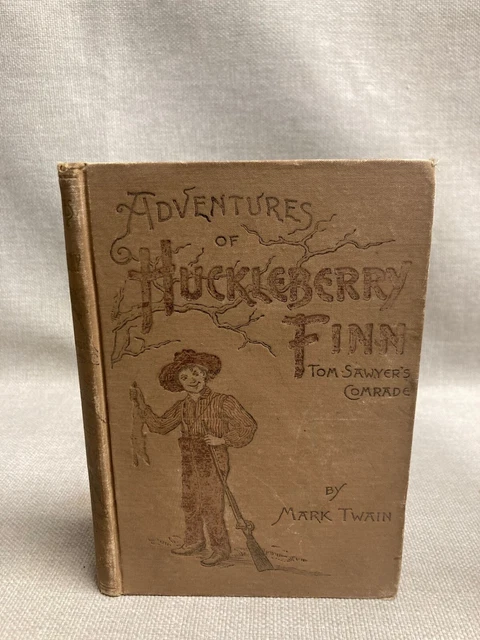 MARK TWAIN &ADVENTURES of Huckleberry Finn" Early Ed. Charles Webster ...