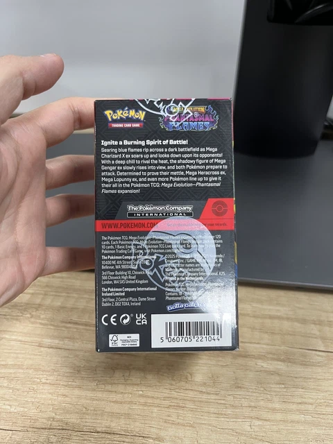 POKEMON TCG MEGA Evolution Phantasmal Flames Half Booster Box (18 Packs ...
