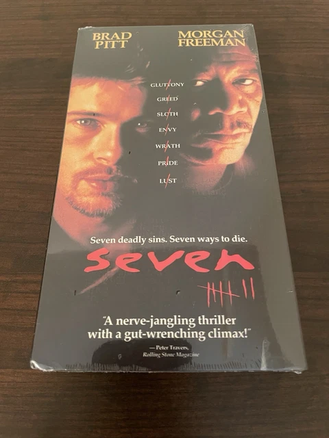 SEVEN (VHS 1996) Brad Pitt, Universal Watermark, RARE Alliance Release ...