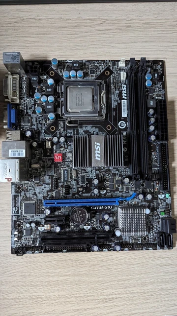 MSI G41M-S03 SOCKET LGA775 DDR3 Micro ATX Motherboard With I/O Shield ...
