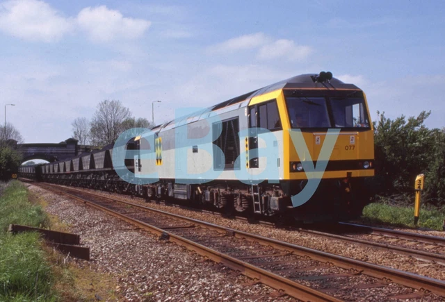35MM RAILWAY SLIDE of Class 60 60077 @ Melton Mowbray Copyright to ...