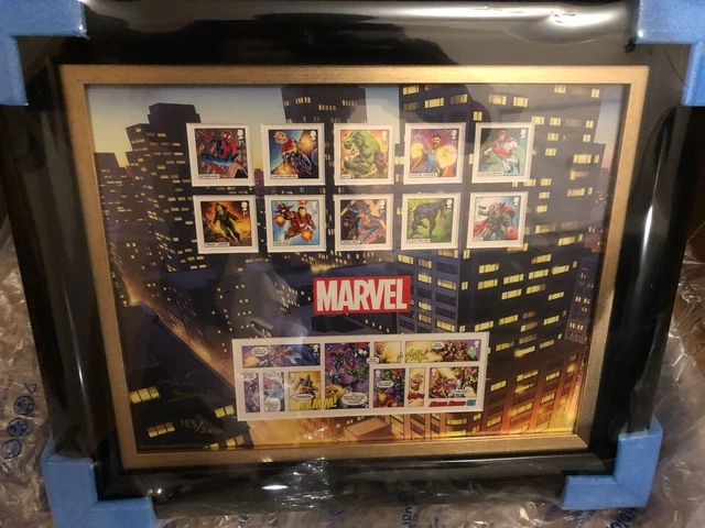 ROYAL MAIL/MINT MARVEL collection signed and framed stamps, silver ...