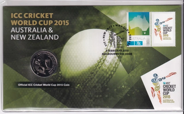 AUSTRALIA PNC COVER: 2015 20 Cent Icc Cricket World Cup Australia & New ...