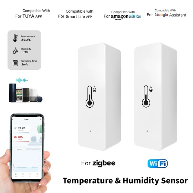 FOR ZIGBEE TEMPERATURE and Humidity Sensor for Tuya Smart Home Remote ...