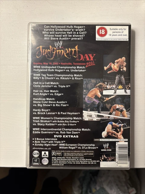 WWE JUDGEMENT DAY 2002 DVD £7.59 - PicClick UK
