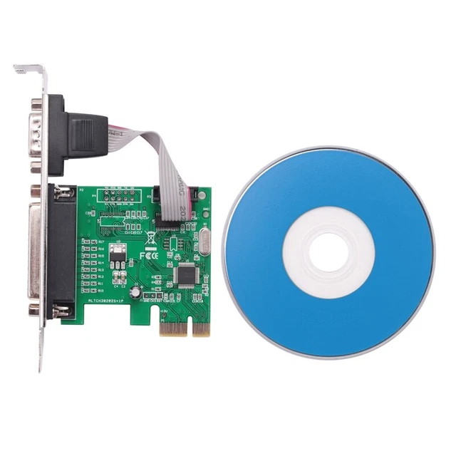 RS232 -232 SERIAL Port & DB25 Printer Parallel Port to PCI-E PCI Card ...