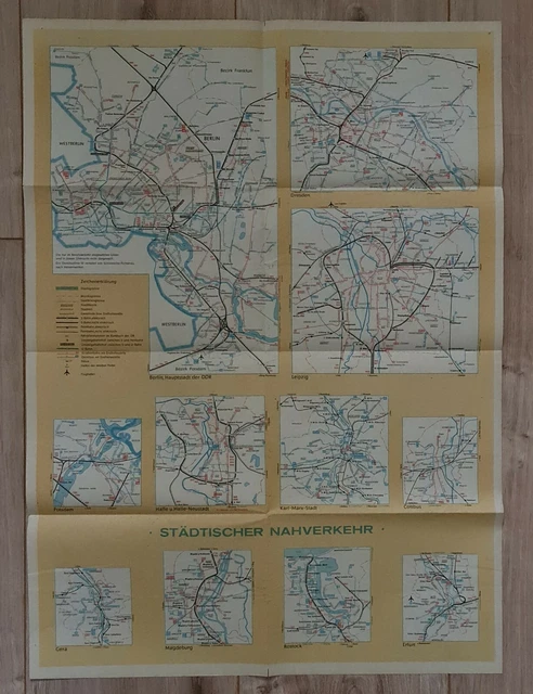 LANDKARTE MAP 1987: Übersichtskarte zum Kursbuch der Deutschen ...