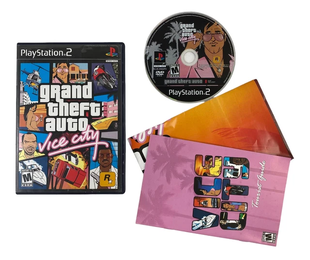 GRAND THEFT AUTO Vice City (Sony PlayStation 2 PS2, 2002) Complete W ...