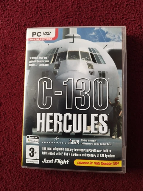 C-130 HERCULES PC DVD Rom Add-On Microsoft Flight Simulator Sim 2004 ...