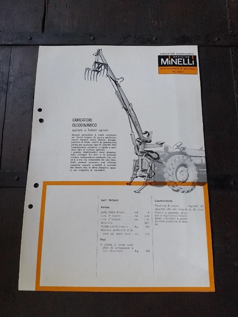 CARICATORE OLEODINAMICO TRATTORI Agricoli Officine Minelli EUR 11,66 ...