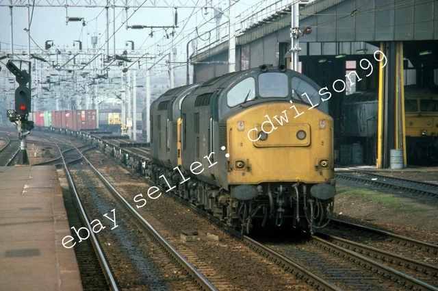 BRITISH RAILWAY SLIDE - BR Class 37 No. 37091 & 37046 Double Header ...