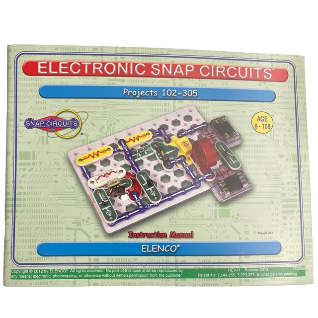 SNAP CIRCUITS BY Elenco Projects 102-305 Instruction Manual $6.99 ...