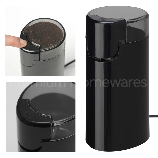 IKEA ALLMÄNNING (ALLMANNING) Black Electric Coffee Bean Grinder & Spice ...