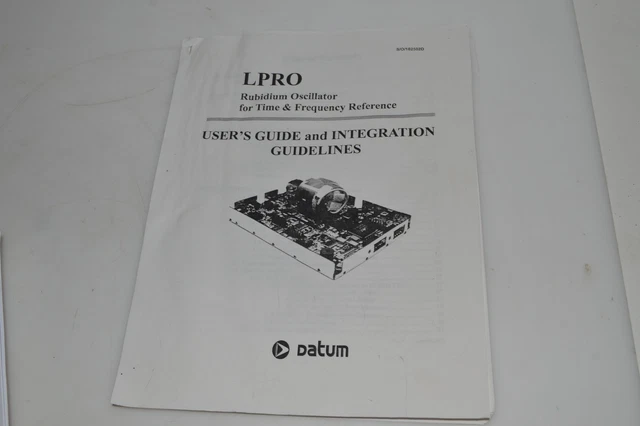 *TC* DATUM LPRO Rubidium Oscillator User's Guide (Book736) $7.50 - PicClick