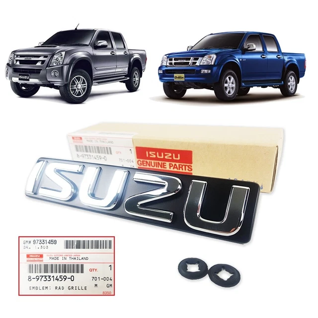 ISUZU D-MAX DMAX 2002-11 Genuine Logo Chrome Black Emblem Badge Decal ...