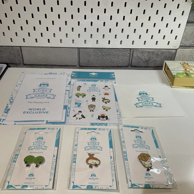 JELLYCAT EXCLUSIVE SELFRIDGES Fish & Chips Pin Badges & Stickers And ...