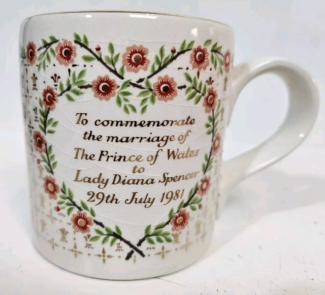 NATIONAL TRUST BONCATH-POTTERY Royal Wedding Mug 1981 Prince Charles ...