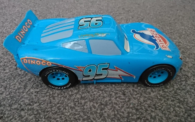 DISNEY PIXAR DINOCO LIGHTNING McQUEEN POP OUT WINGS TALKING CAR £5.00 ...
