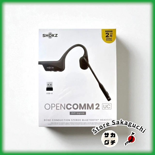 SHOKZ OPENCOMM2 UC 2025 Upgrade USB-A Bone Conduction Bluetooth Headset ...