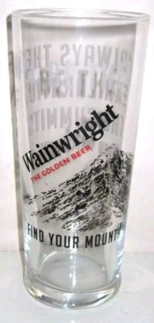 WAINWRIGHT BREWERY PINT Glass Find Your Mountain Golden Beer Great ...