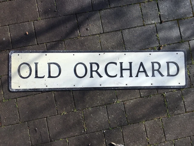 OLD ORCHARD METAL road Sign, House name plate, Man Cave Bar, Gift idea ...