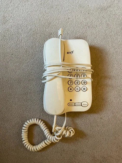 BT RELATE 80 VINTAGE Landline TELEPHONE With Handset & Cables Analogue ...