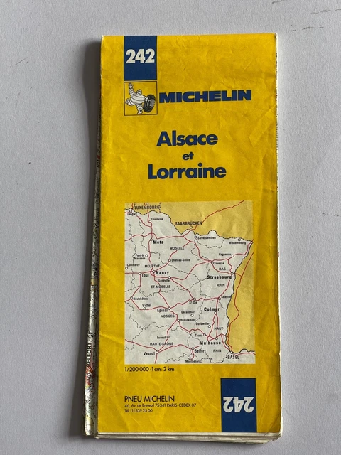 MICHELIN MAP, NO 242 of Alsace et Lorraine, France £4.55 - PicClick UK
