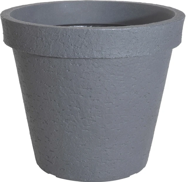 EXTRA LARGE POTS de Fleurs Effet Pierre Gris Plante Pot 50cm Grand EUR ...